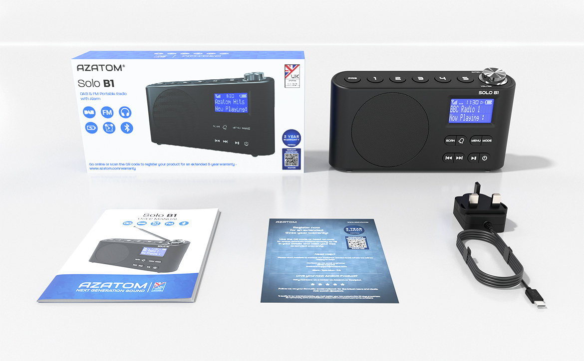 AZATOM Solo B1 DAB Radio | Best of British Audio Electronics